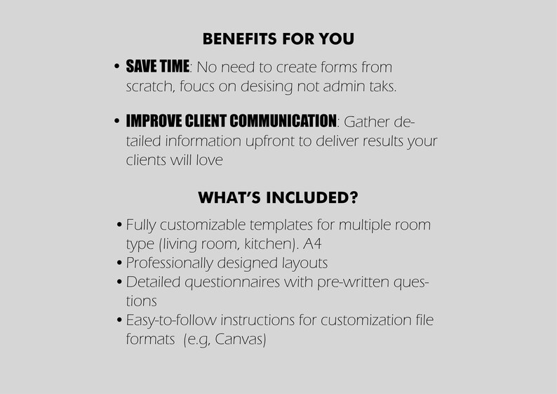 Interior Design Client Questionnaire Customizable Canva Template ...