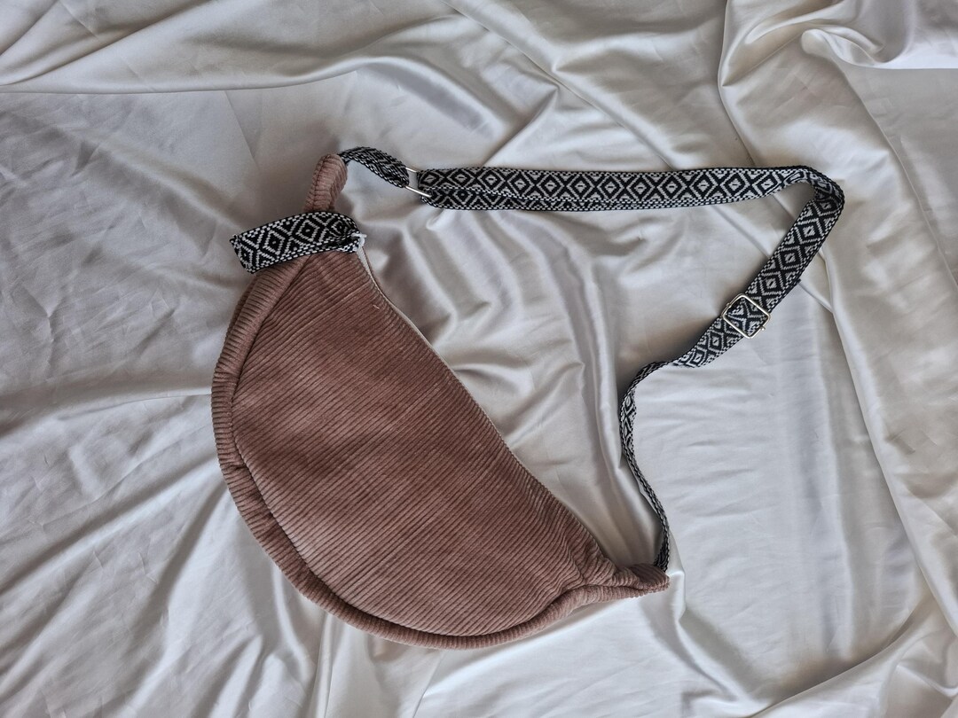 Pink Pochette in Bombazine / Handmade Fanny Pack / Crossbody Belt Bag ...