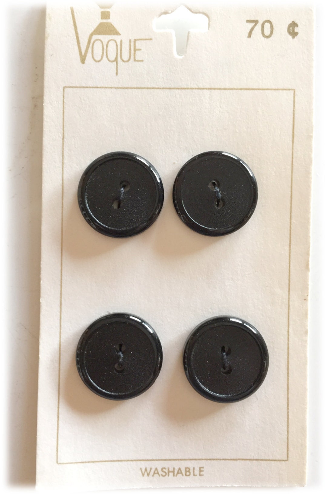 4 Vintage Buttons, Vogue Buttons, Black Buttons, Basic Buttons, New on ...