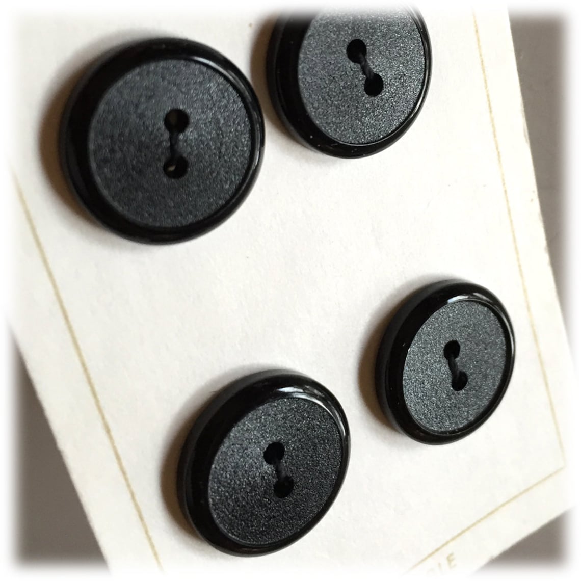 4 Vintage Buttons, Vogue Buttons, Black Buttons, Basic Buttons, New on ...