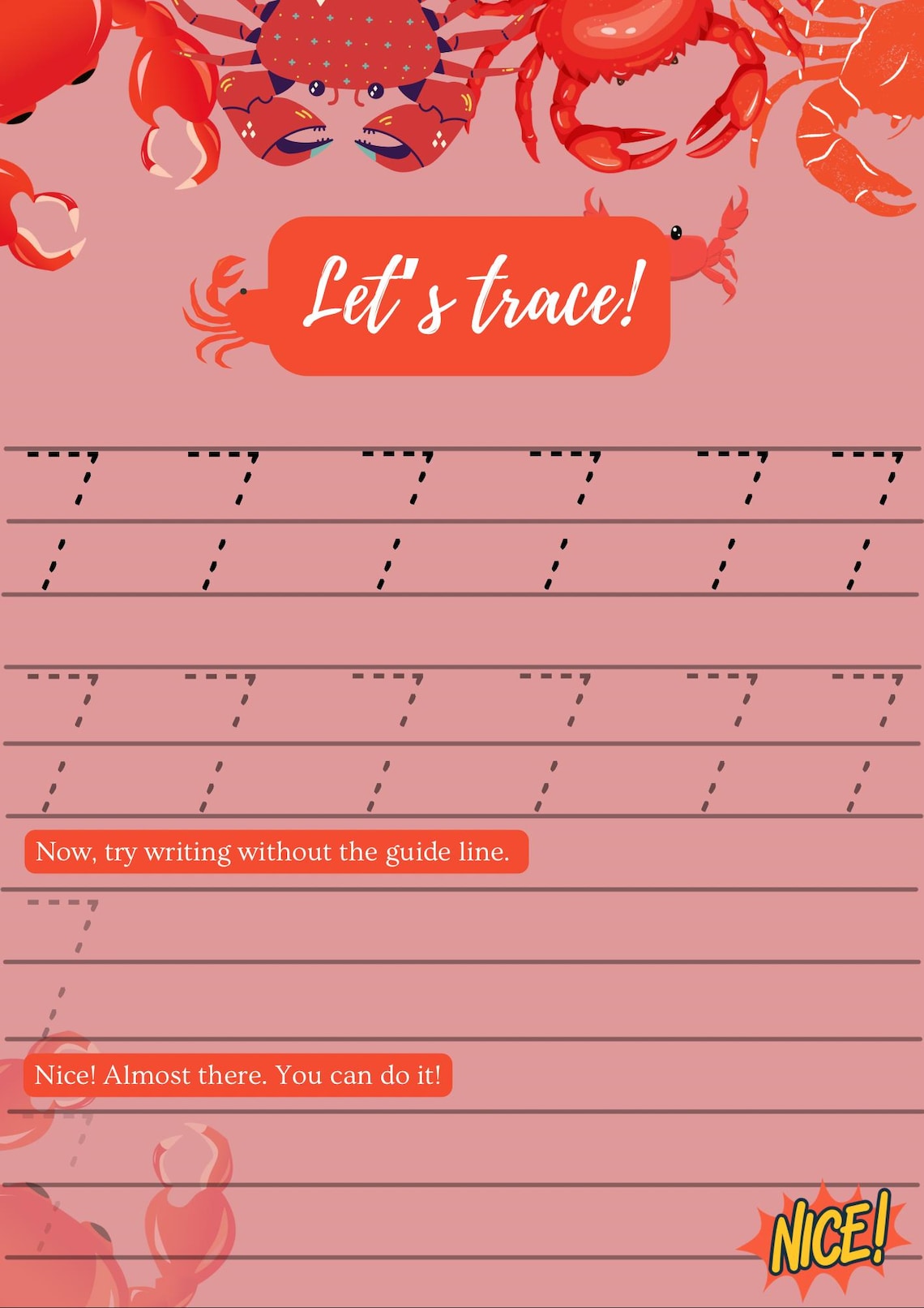 Tracing Numbers, Worksheet, Number, One, Two, Three, Exercise - Etsy