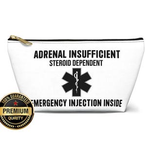 Addison's Emergency Kit Pouch, Adrenal Insufficiency Travel Bag ...