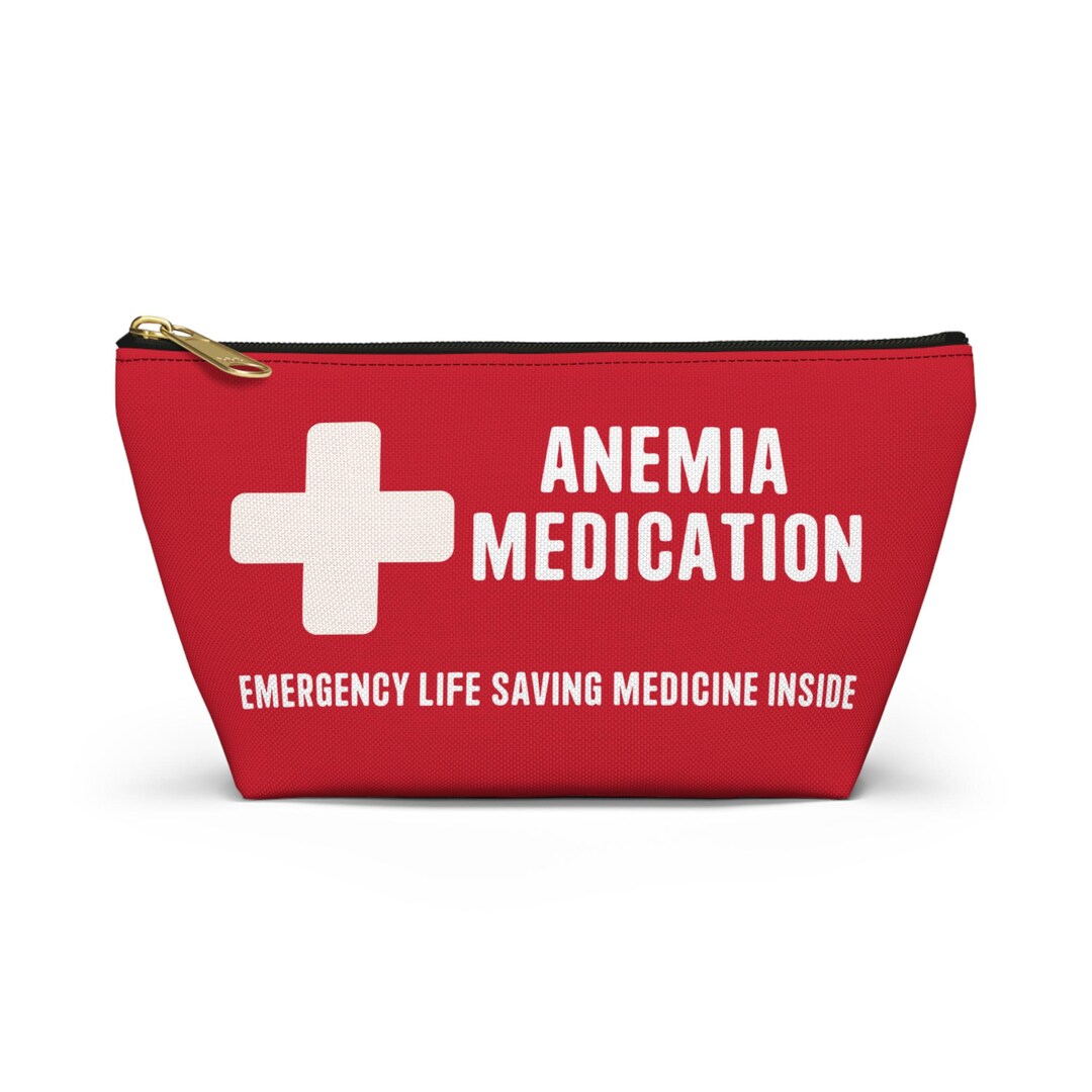 Anemia Emergency Kit Bag, Iron Supplement Pouch, Anemia Medication ...