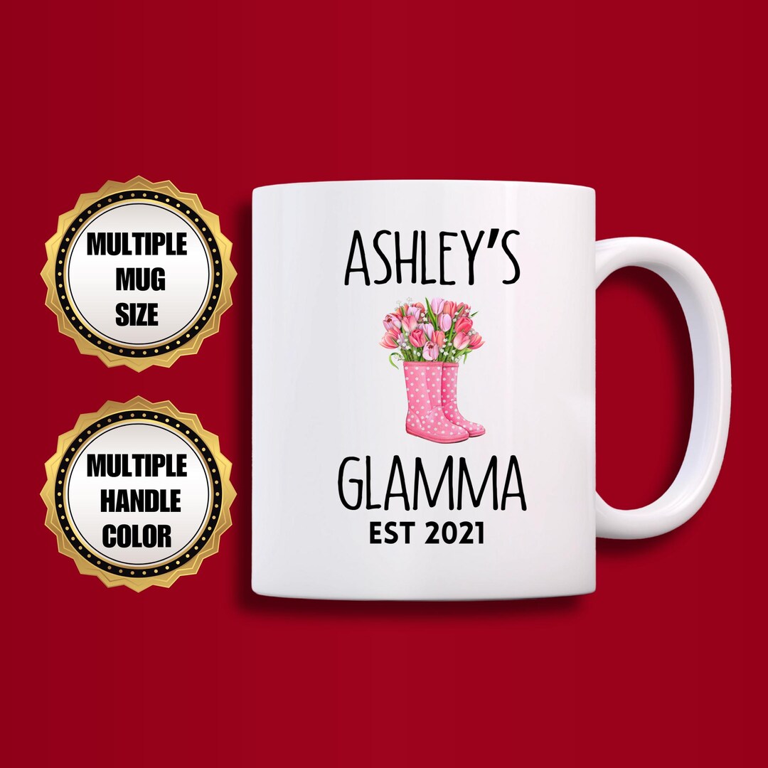 Glamma Mug, Glamorous Grandma Gift, Personalized Coffee Cup, Mother’s ...