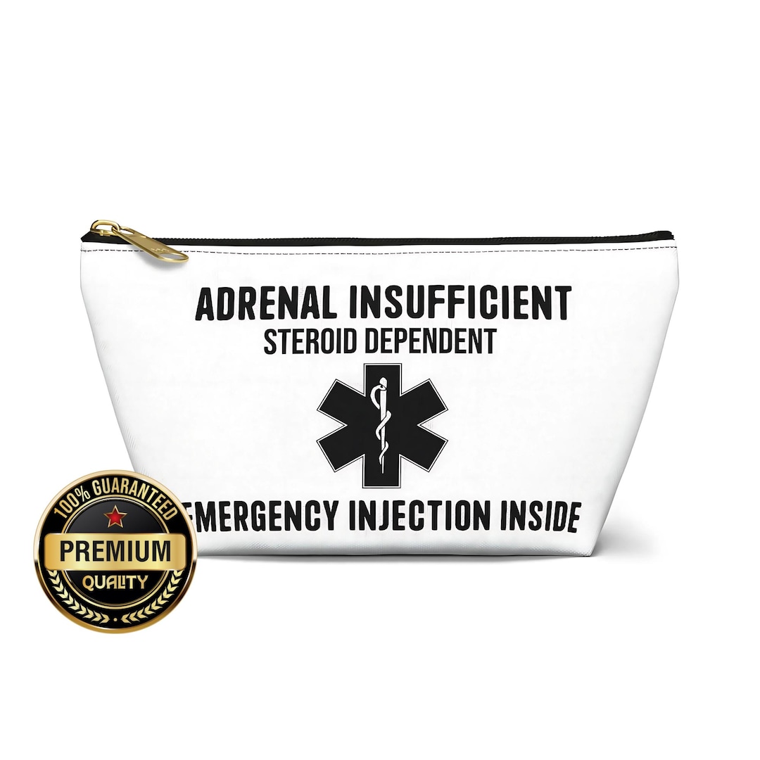Addison's Emergency Kit Pouch, Adrenal Insufficiency Travel Bag ...