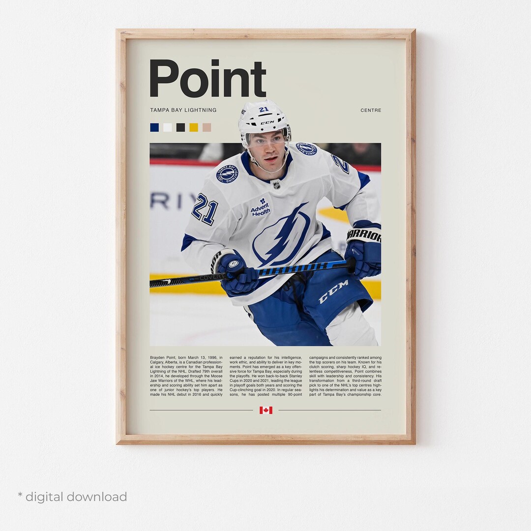 Brayden Point Poster – Ice Hockey Wall Art Digital Download, High ...