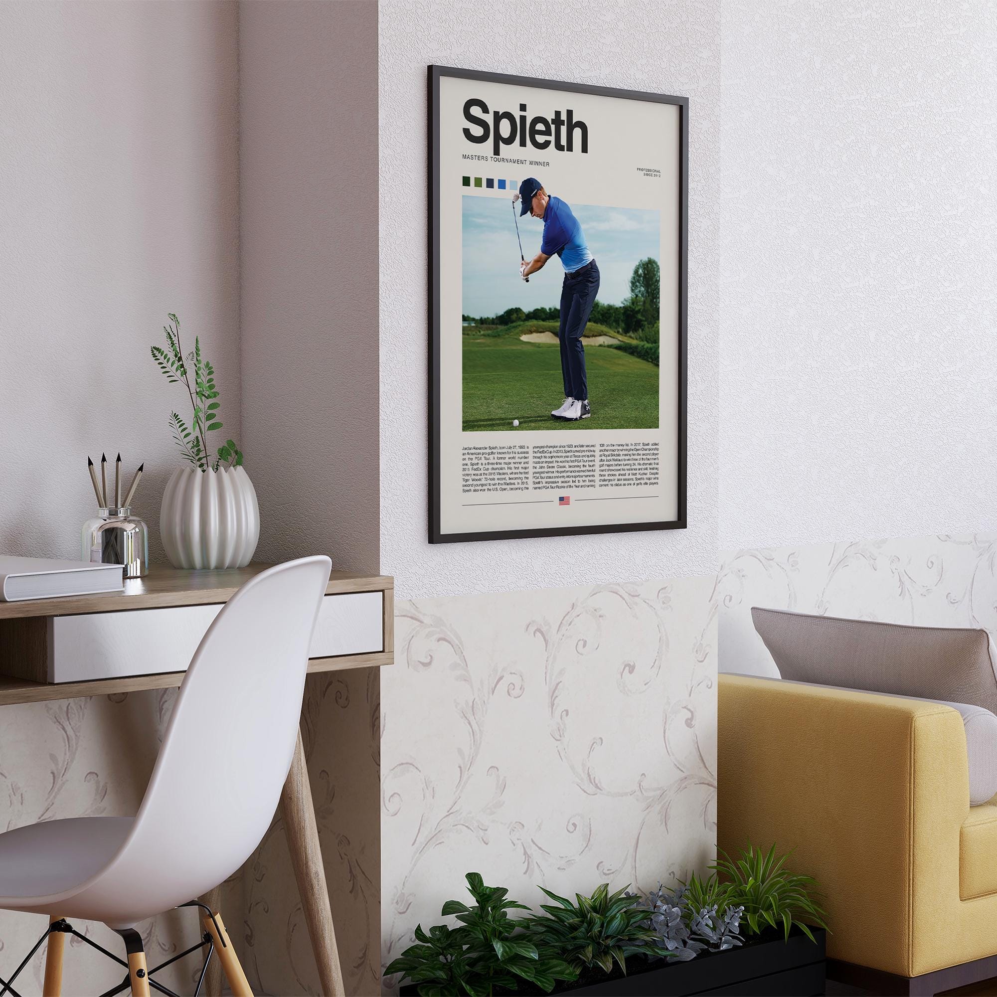 Jordan Spieth Poster – Golf Wall Art Digital Download, High-resolution ...