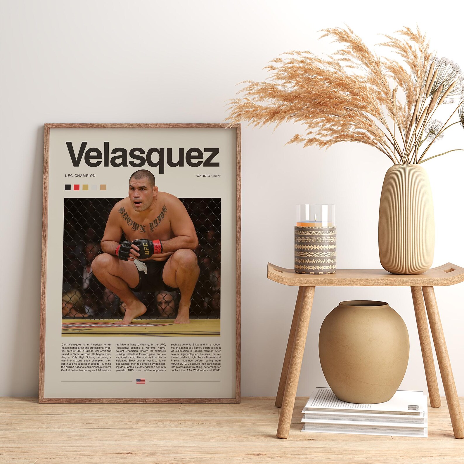 Cain Velasquez Poster – MMA Wall Art Digital Download, UFC Fighter ...