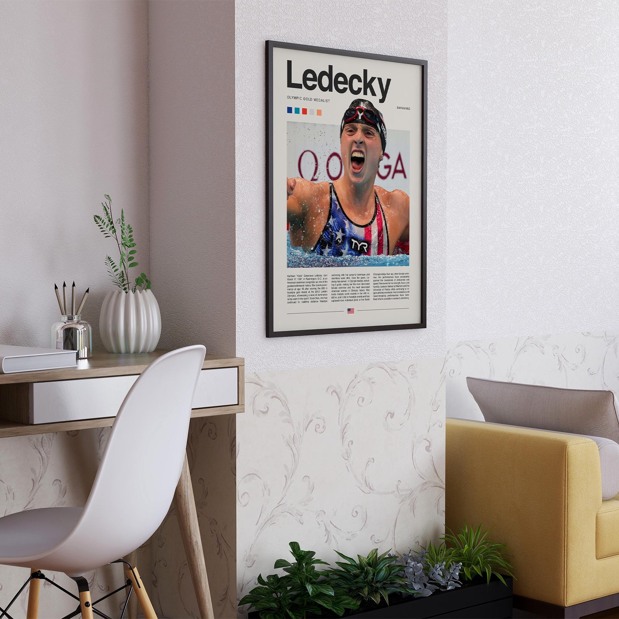 Katie Ledecky Poster – Swimming Wall Prints Digital Download, High ...