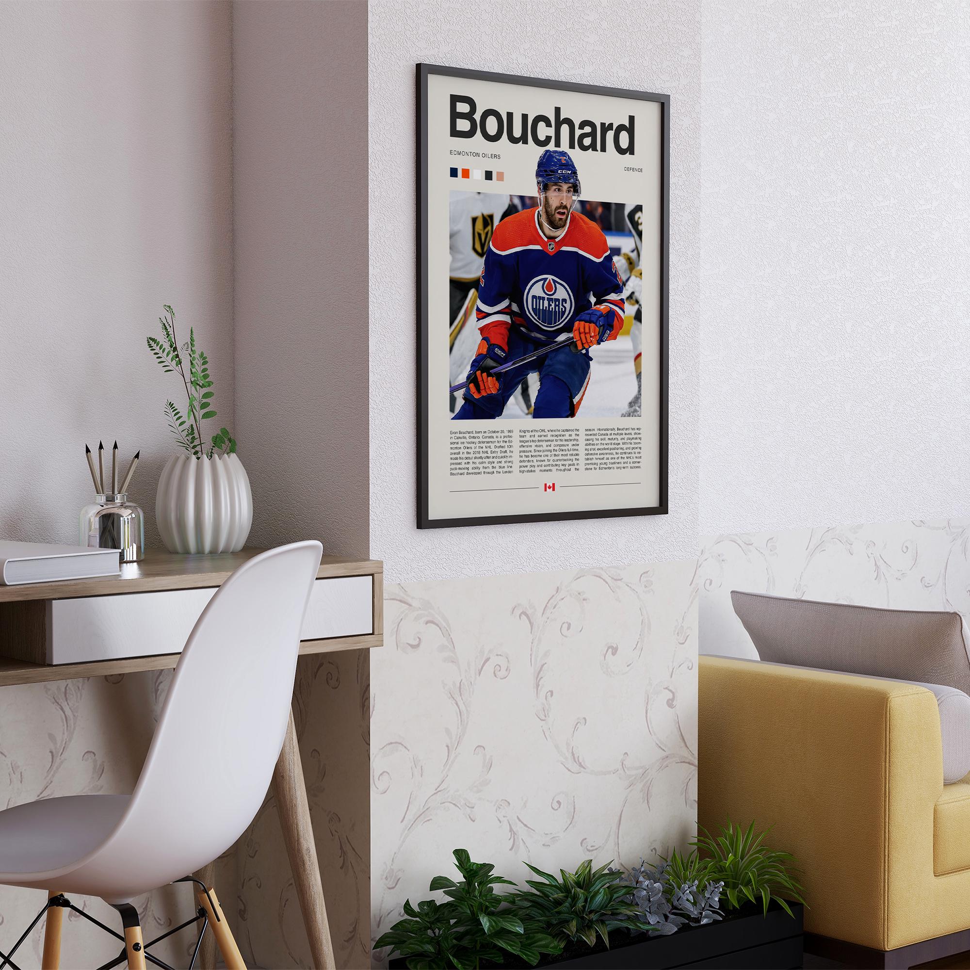 Evan Bouchard Poster – Ice Hockey Wall Art Digital Download, High ...