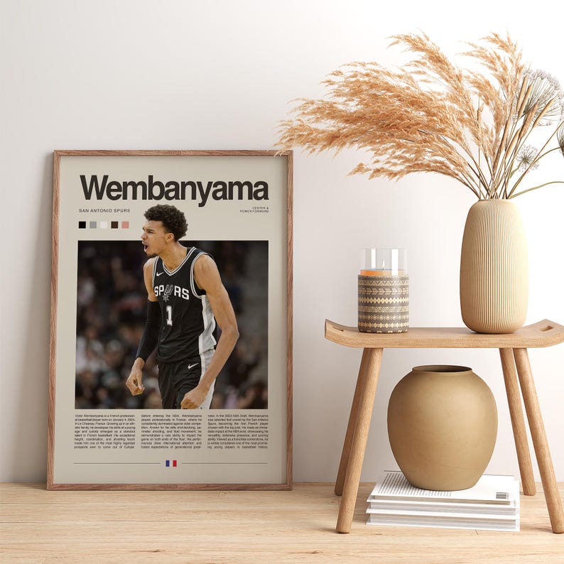 Victor Wembanyama Poster – Basketball Wall Art Digital Download, High ...