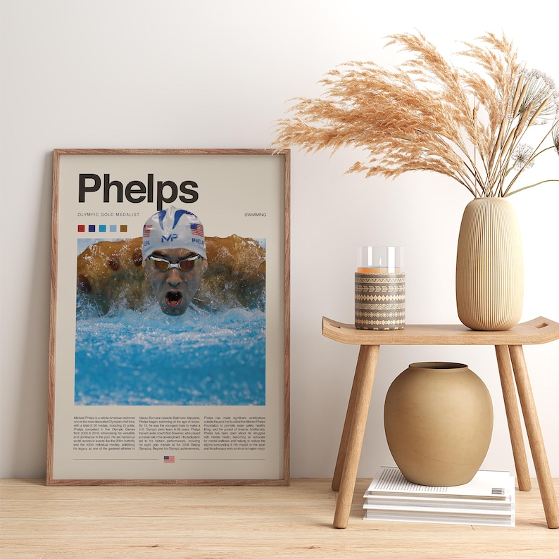 Michael Phelps Poster – Swimming Wall Prints Digital Download, High ...