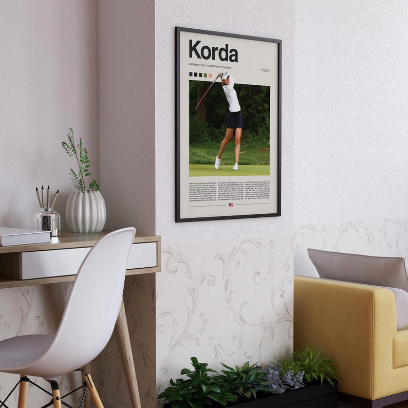 Nelly Korda Golf Poster – Golf Art Print for Korda Fans, Digital ...