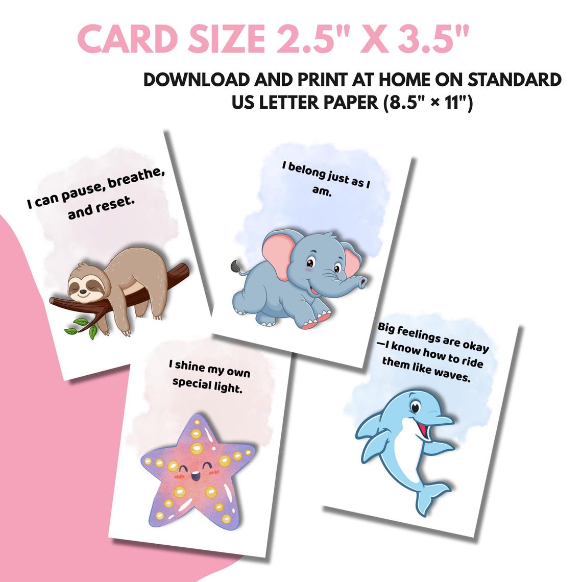 Animal Affirmation Cards for Kids: Positive Lunchbox Notes (PDF ...