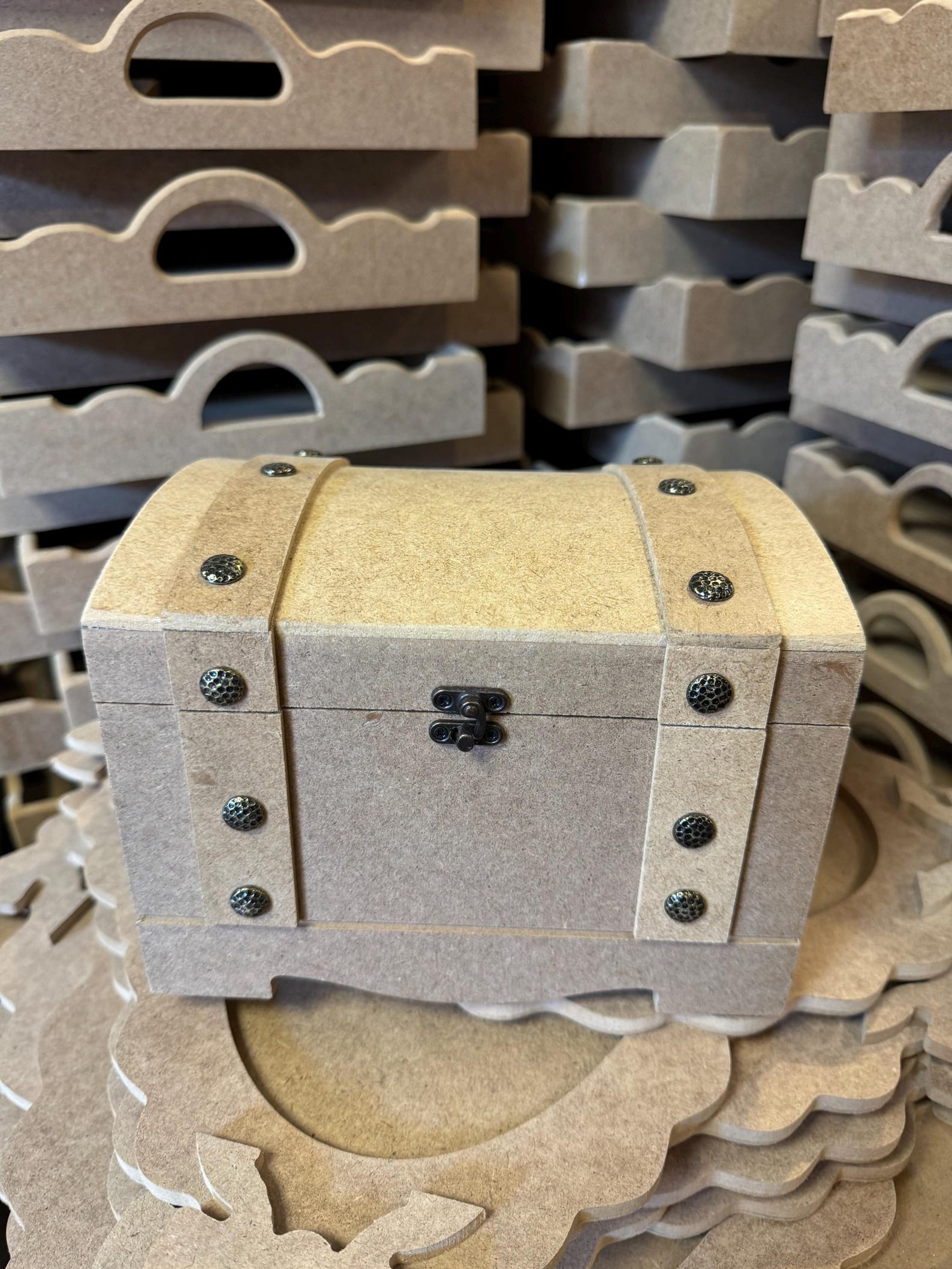 Natural Wooden Storage Chest DIY Customizable Raw Wood Box Perfect for ...