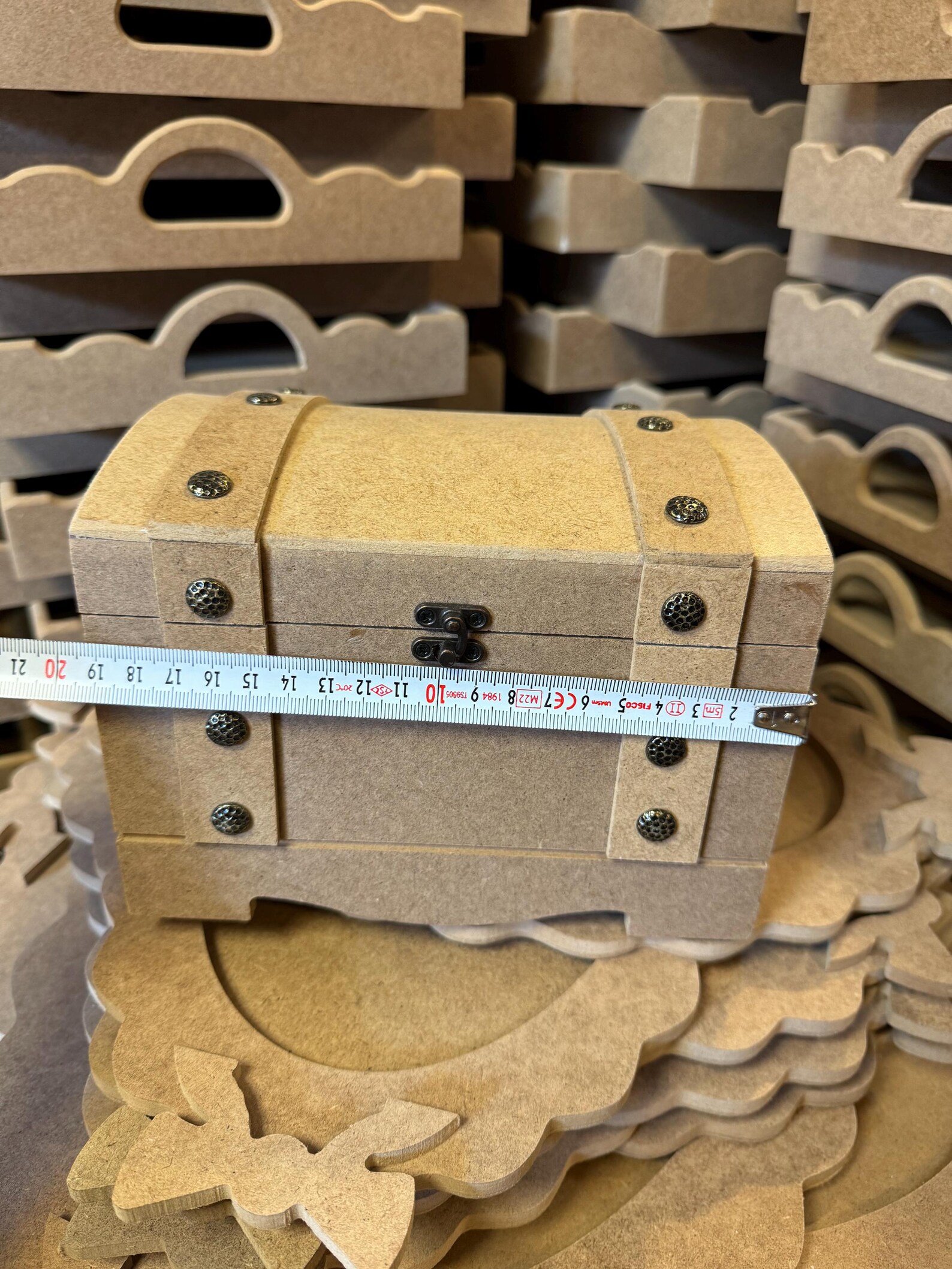 Natural Wooden Storage Chest – DIY Customizable Raw Wood Box – Perfect ...