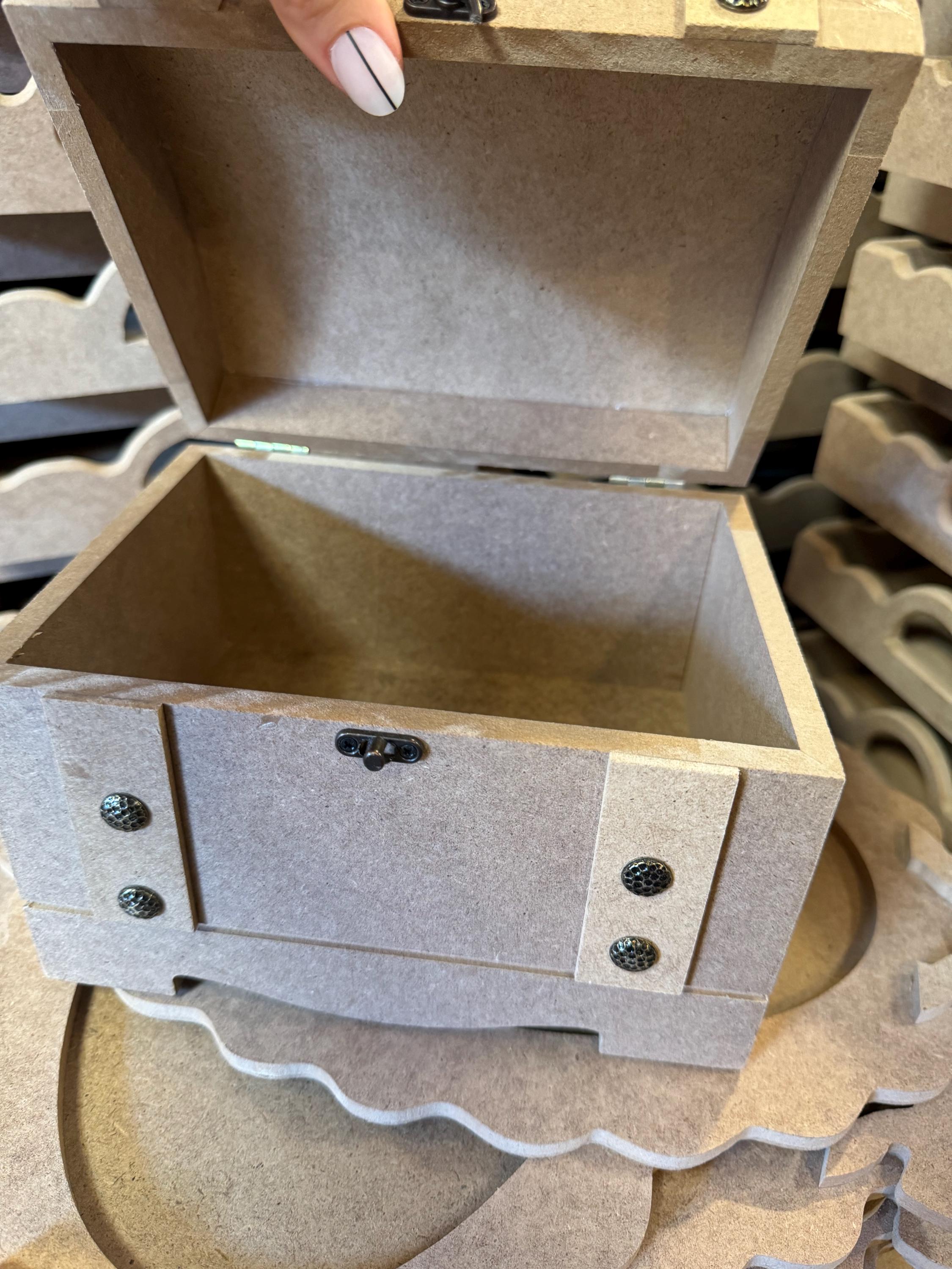 Natural Wooden Storage Chest DIY Customizable Raw Wood Box Perfect for ...