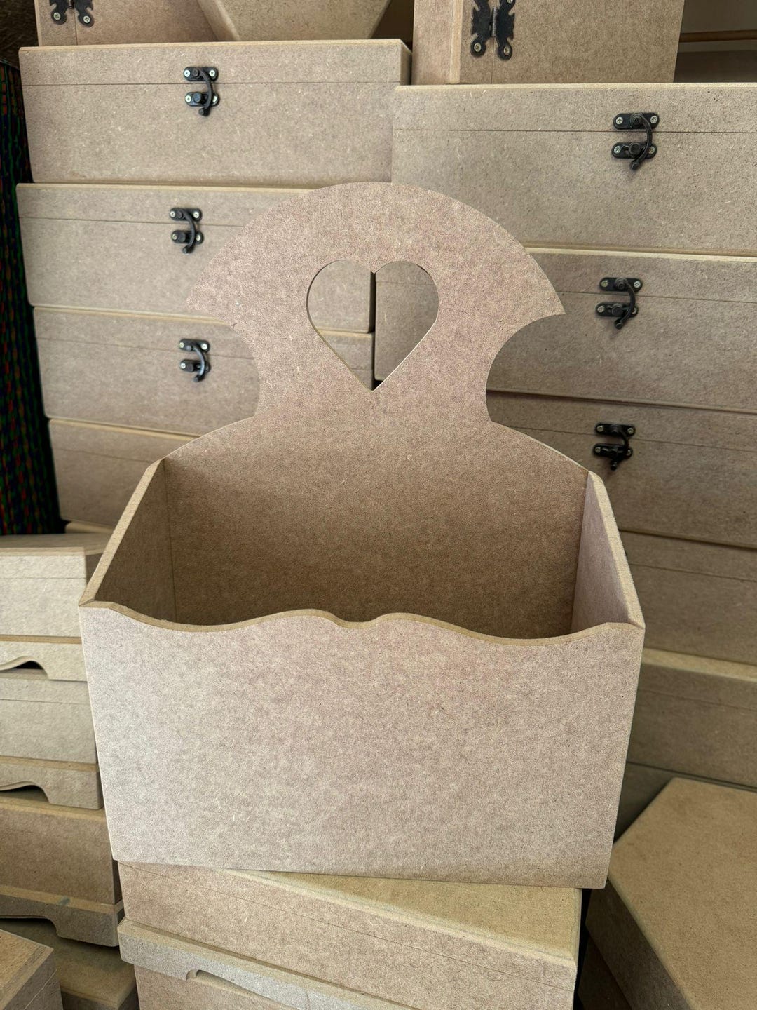 Wall-mounted Wooden Magazine Rack - Handmade Raw Wood Multipurpose Box ...