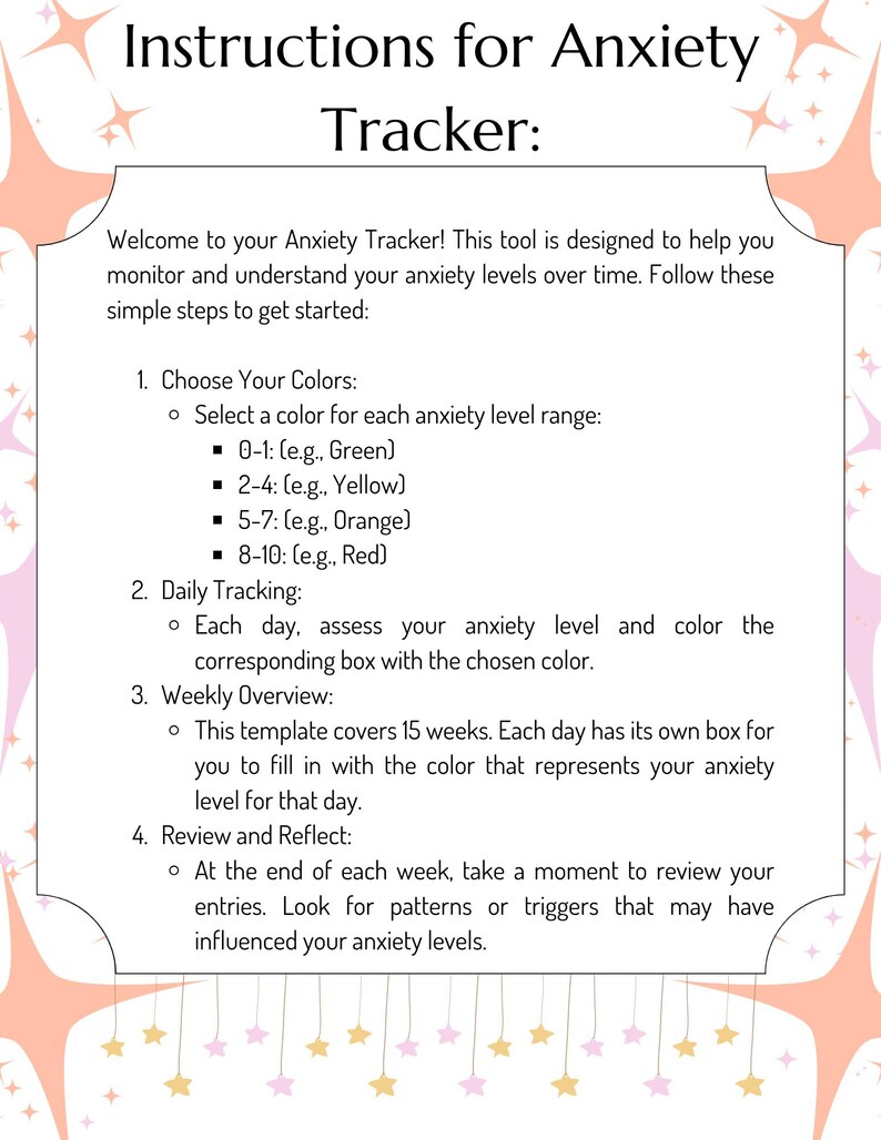 Anxiety Tracker - Etsy