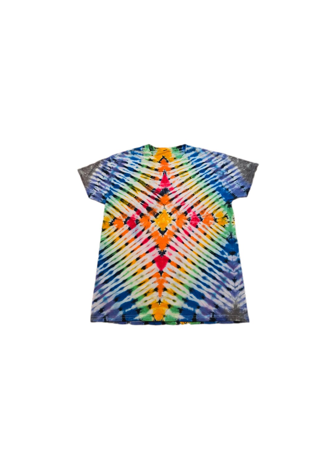 Rainbow Diamond Pattern Tie Dye T Shirt - Etsy