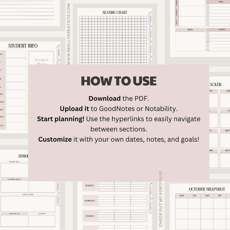 Ultimate Digital Teacher Planner for Goodnotes – 2025-2026 Editable ...