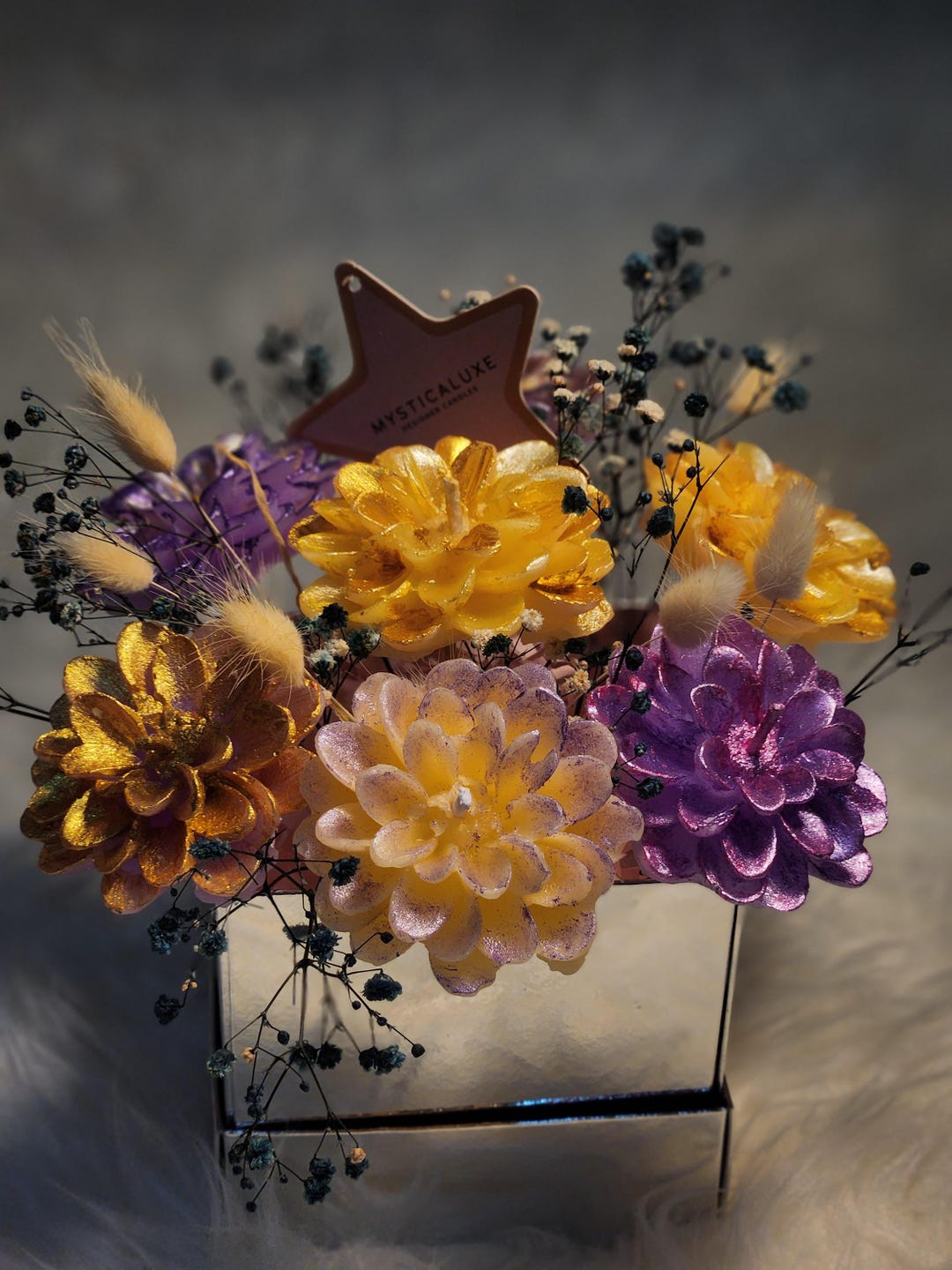 Mum Buketi çiçek Buketi Hediye Mumlar Yılbaşı Mumları - Etsy
