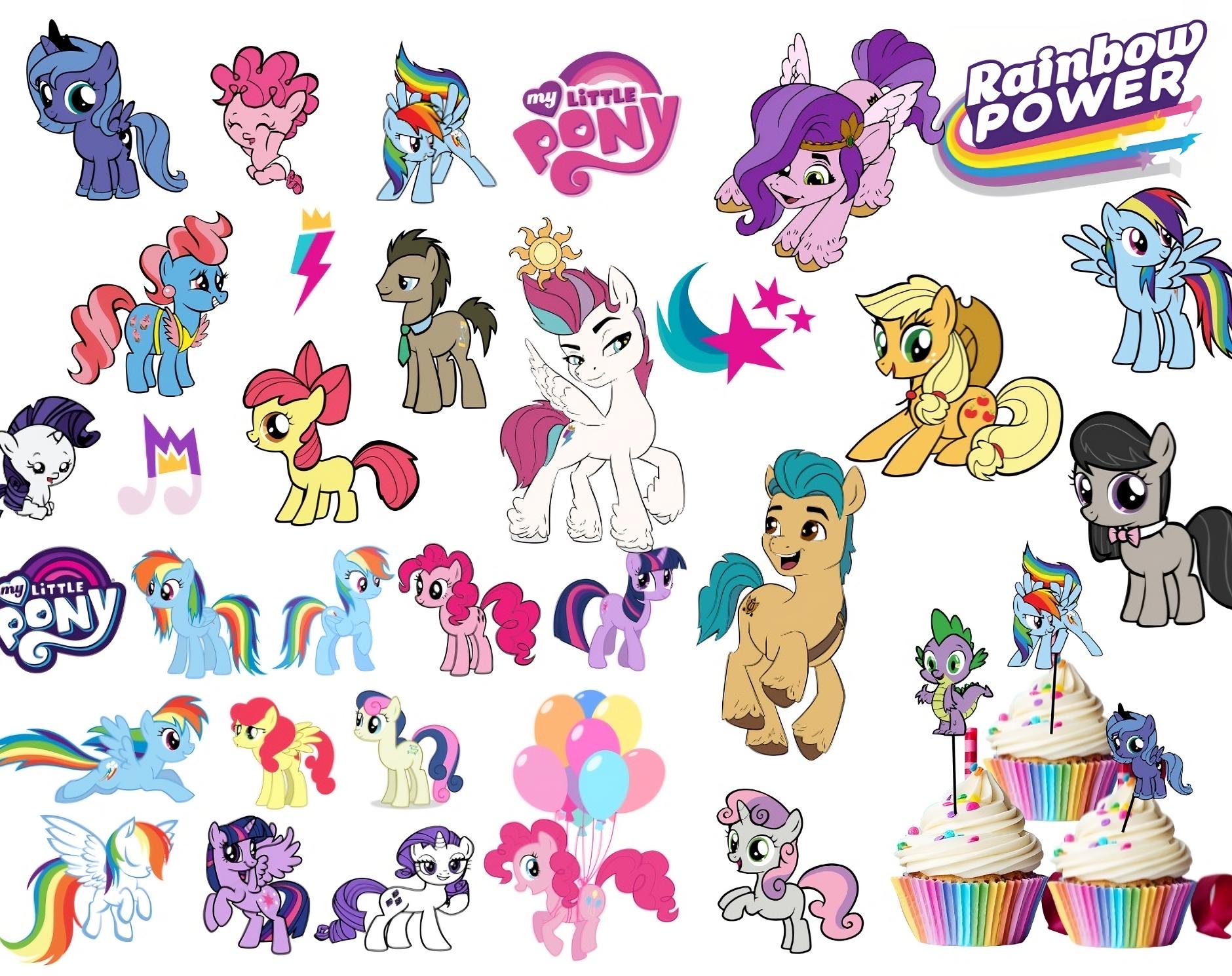 My Little Pony PNG Bundle, My Little Pony Svg, Cute Pony Clipart ...