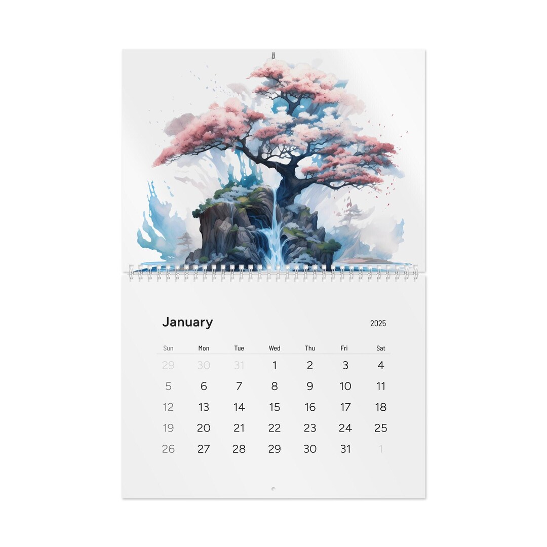 Standard Wall Calendar (2025); Tree Calendar; Trendy Gift; Unique ...