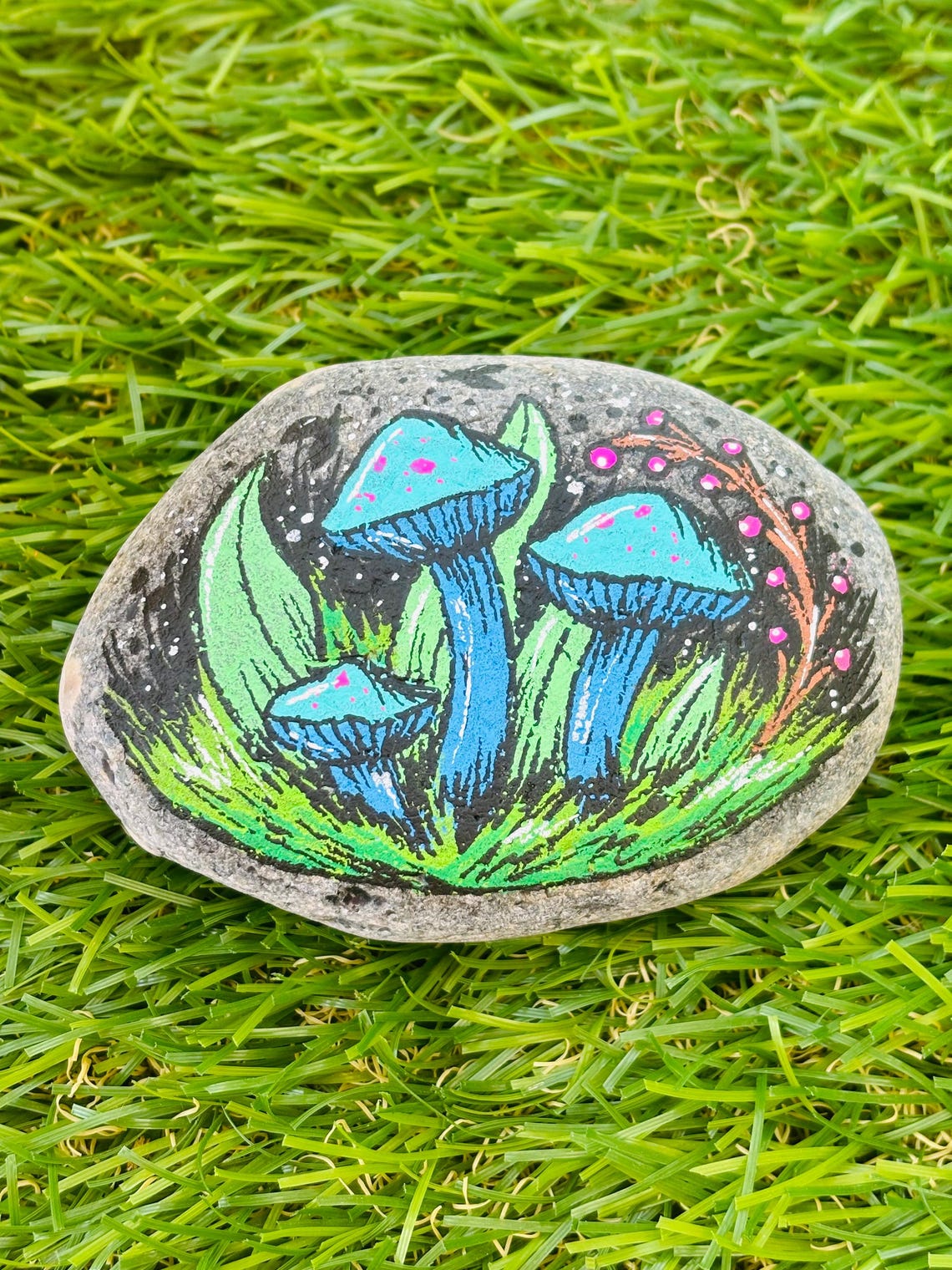 Hand-painted Stones Mushrooms Forest | Forestcore Cottagecore Home ...