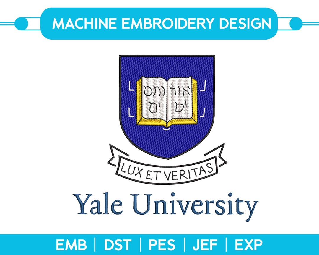 Yale University Embroidery Design, College Bulldog Logo File, Ivy ...