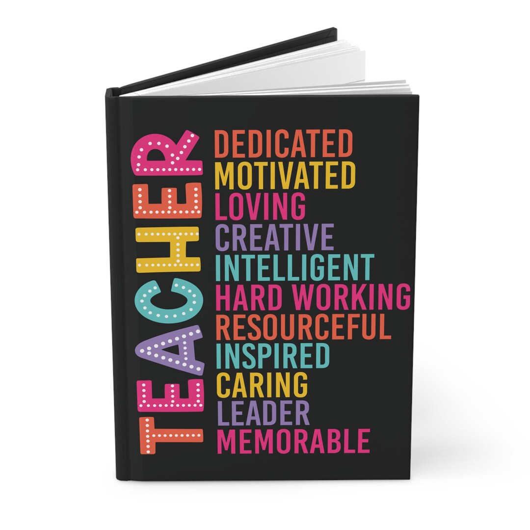 Teacher Personalized Journal-black - Etsy