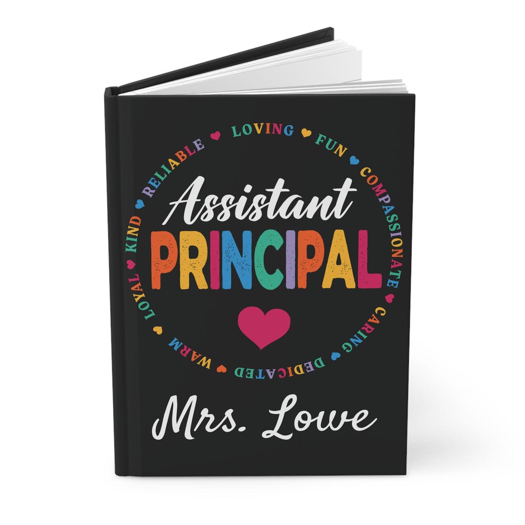 Personalized Assistant Principal Journal-black - Etsy