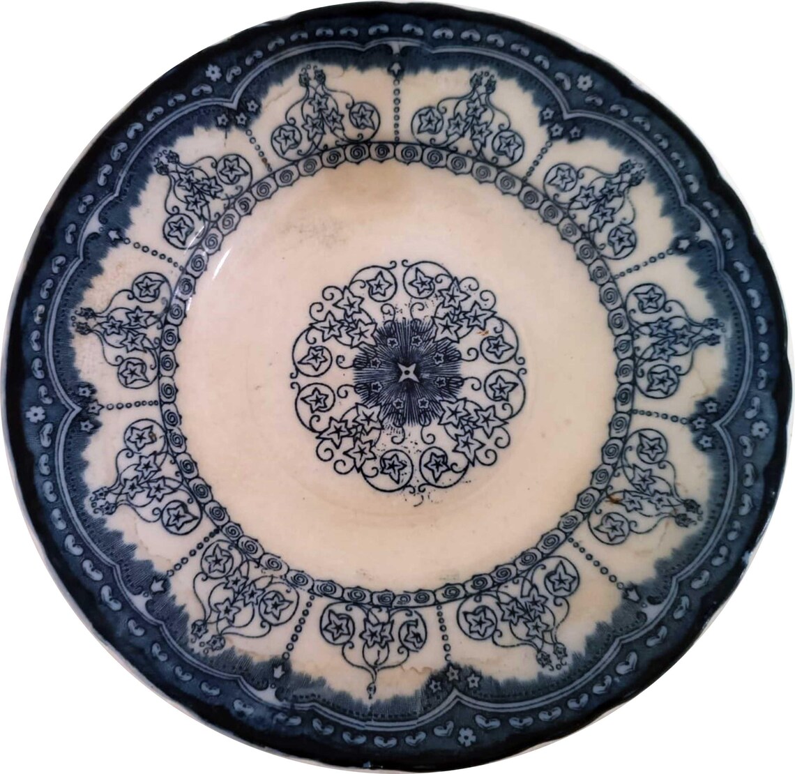 Rio Plate by Sacavém - 19th Century Blue Porcelain - Etsy