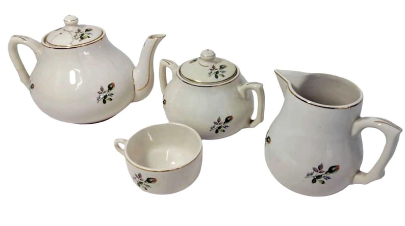 19th-century Sacavém Floral Motif Tea Set (incomplete) - Etsy