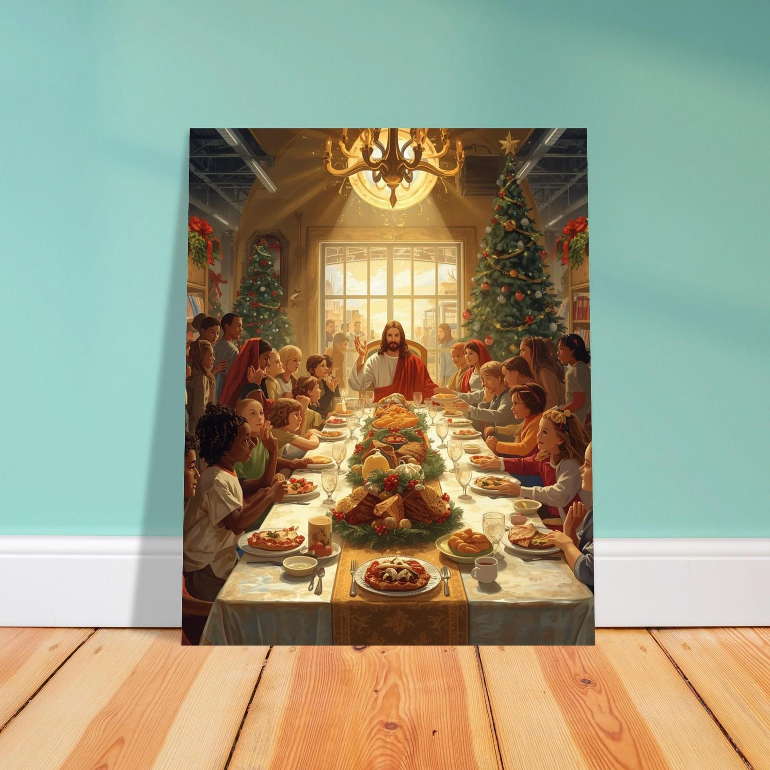 Christmas Dinner Poster - Festive Wall Art for Holiday Decor - Etsy