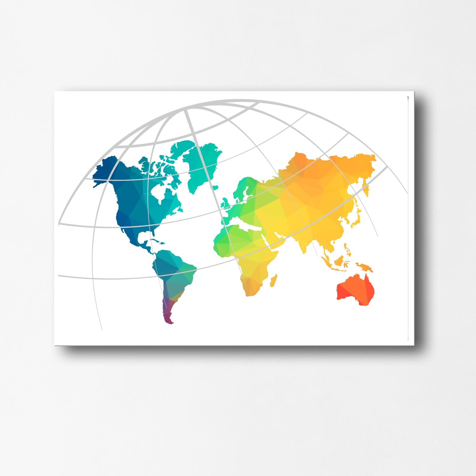 Colorful World Map Kids Wall Art: Educational Nursery Decor (digital ...