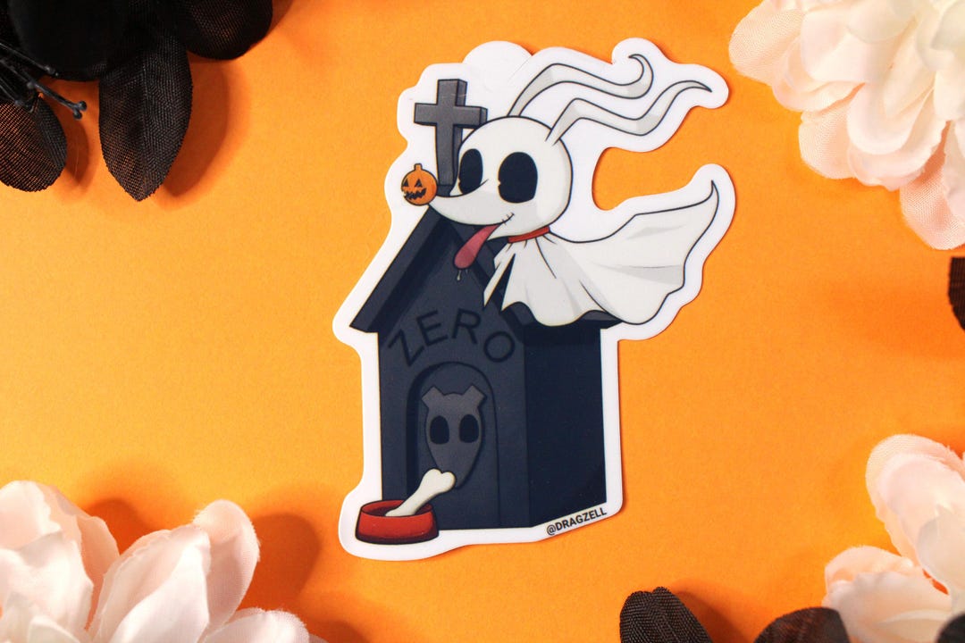 Zero, Graveyard Ghost Dog, Laminated Vinyl Sticker, Inspired by TNBC - Etsy