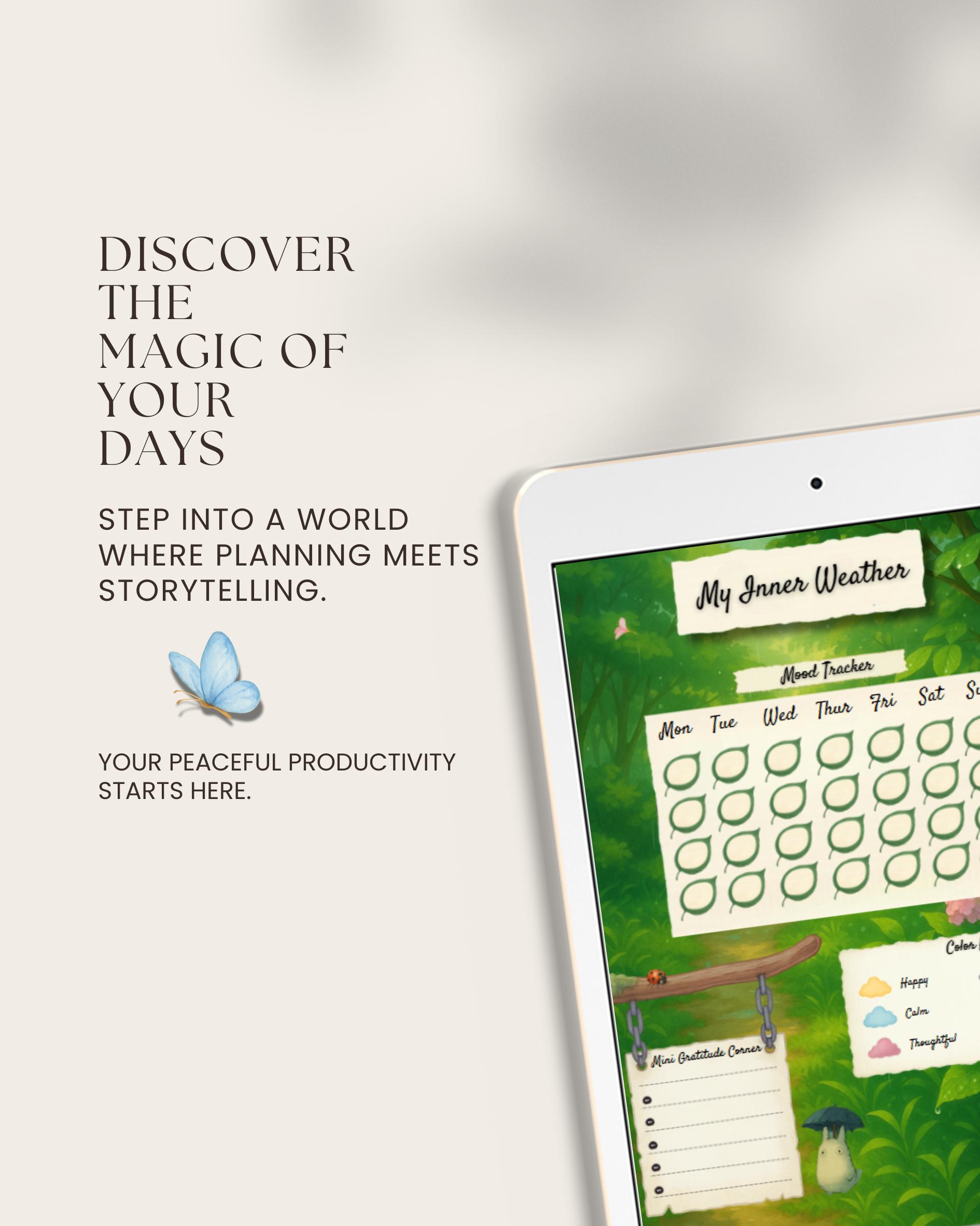 Totoro Digital Planner | Studio Ghibli Aesthetic PDF | Undated Kawaii ...