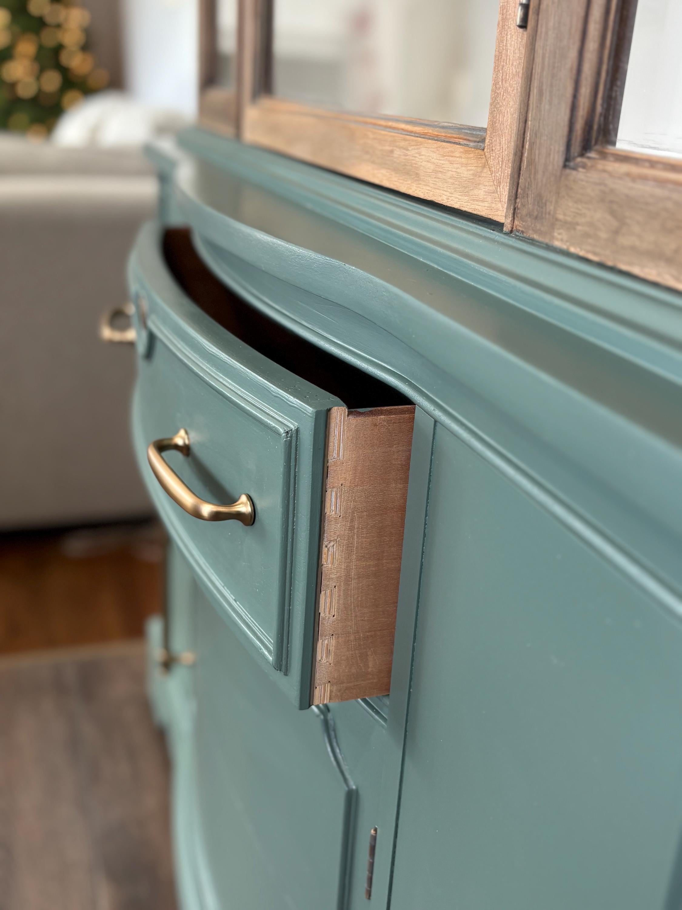 Hutch China Cabinet Bookcase Vintage Liquor Cupboard Modern Farmhouse ...