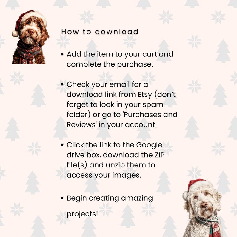 Labradoodle Christmas Clipart, Watercolor Golden Doodle PNG, Xmas Dogs ...
