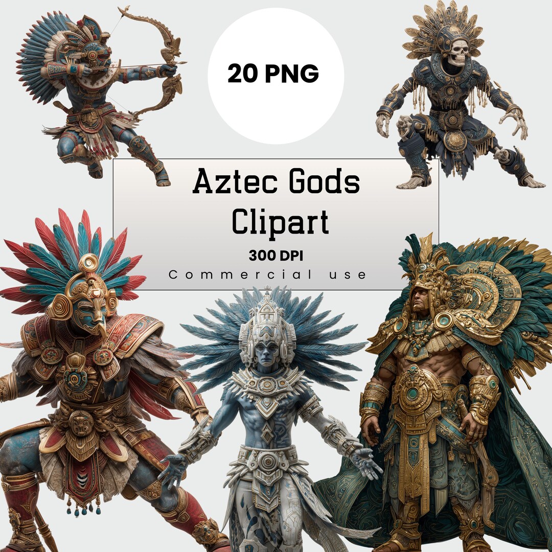 Aztec Gods Clipart, Mexican Folklore, Mythology Character PNG for ...