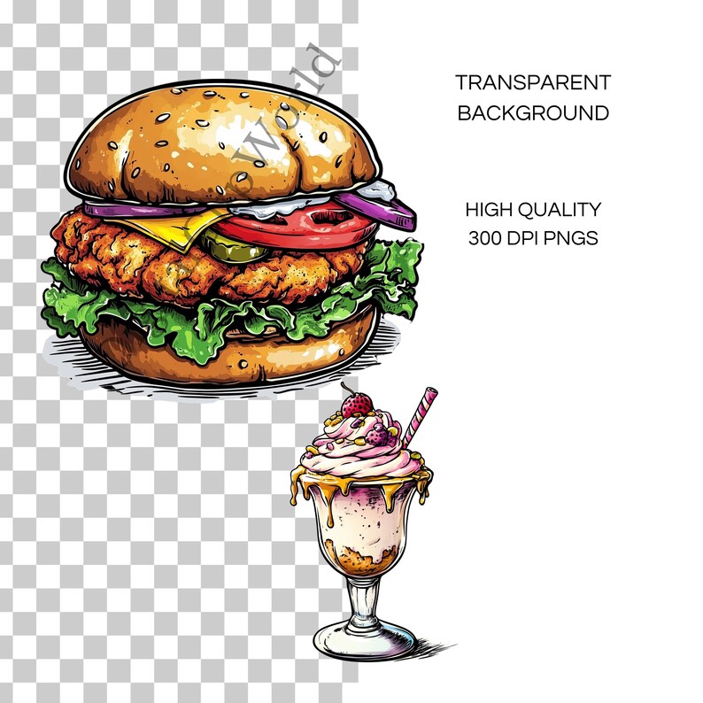 Fast Food Clipart | Hamburger Clipart | Fast Food Graphics | Fastfood ...