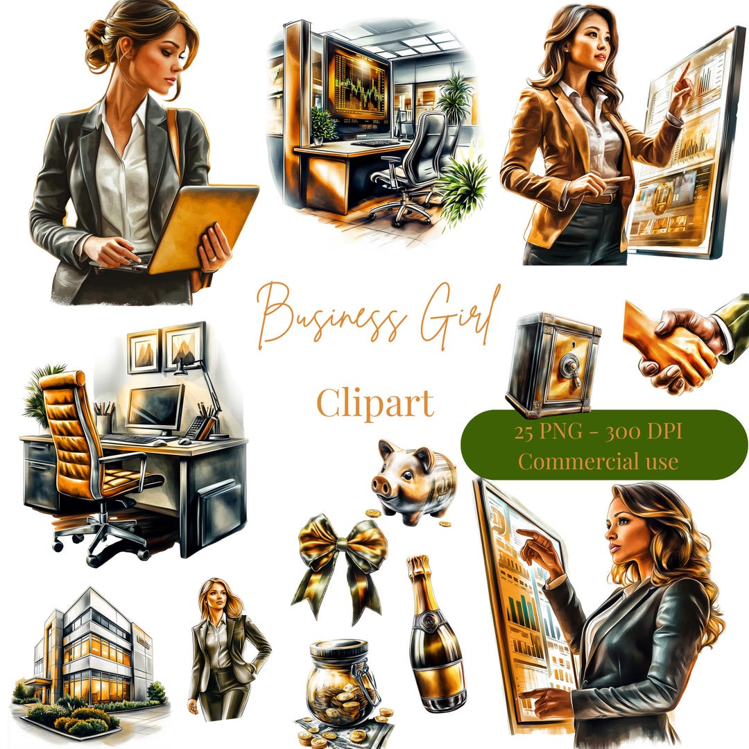 Business Girl Clipart | Money Girl Clipart | Finances Clipart ...