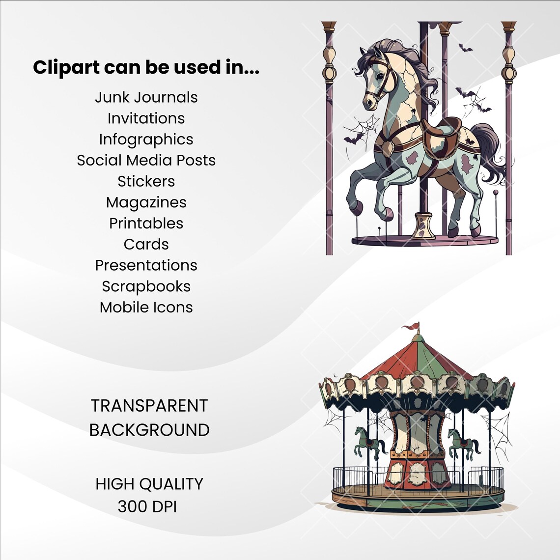 Halloween Carousel | Haunted Carnival | Spooky Carousel | Haunted ...