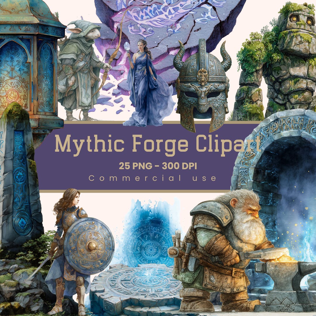 Mythical Creatures Clipart, Fantasy Medieval Art, Magical Sorcery ...