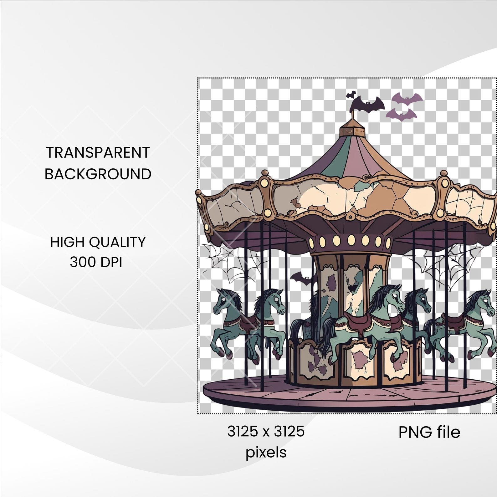 Halloween Carousel | Haunted Carnival | Spooky Carousel | Haunted ...