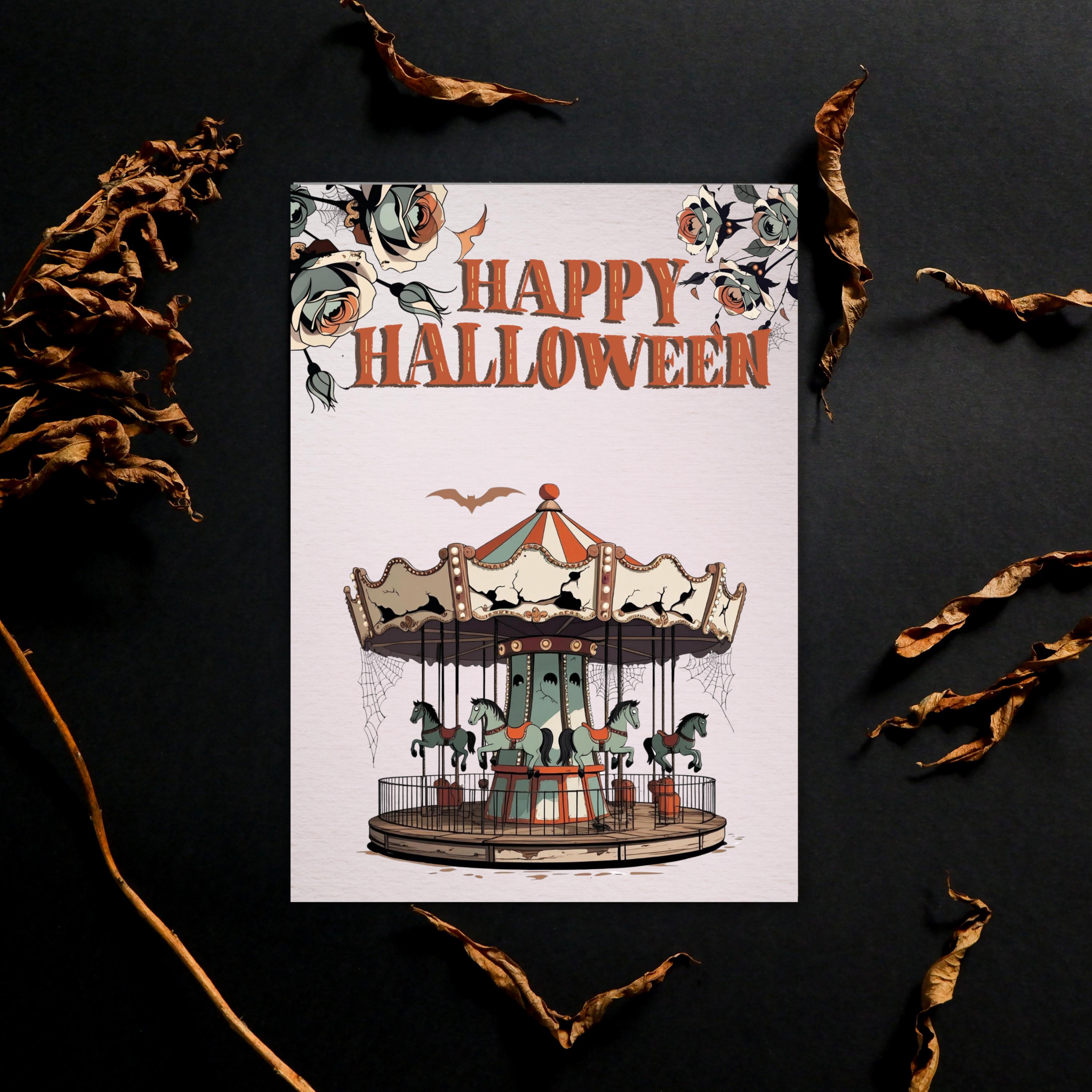 Halloween Carousel | Haunted Carnival | Spooky Carousel | Haunted ...