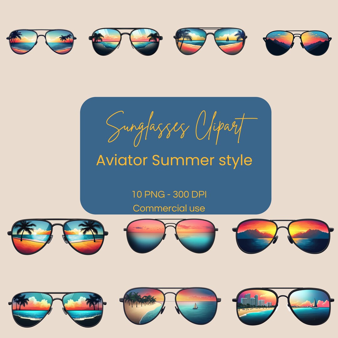 Summer Sunglasses PNG | Sunglasses Clipart | Aviator Sunglasses ...