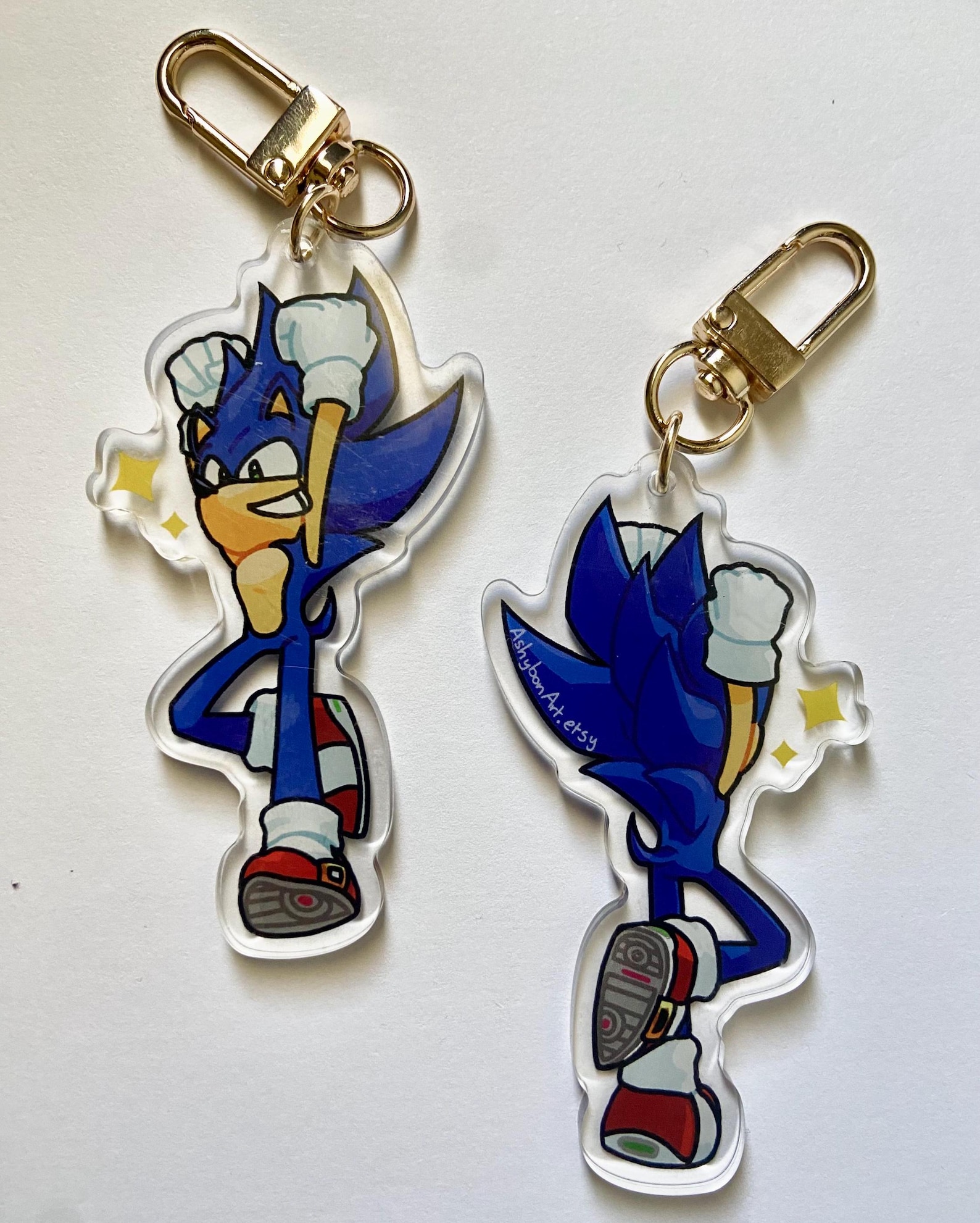 TEAM SONIC Keychains - Sonic the Hedgehog, Knuckles the Echidna, Miles ...