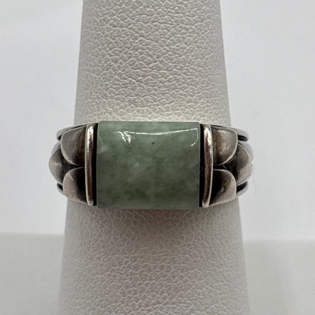 Vintage Ross Simons Sterling Silver 925 Jade Stone Ring Size 7 - Etsy